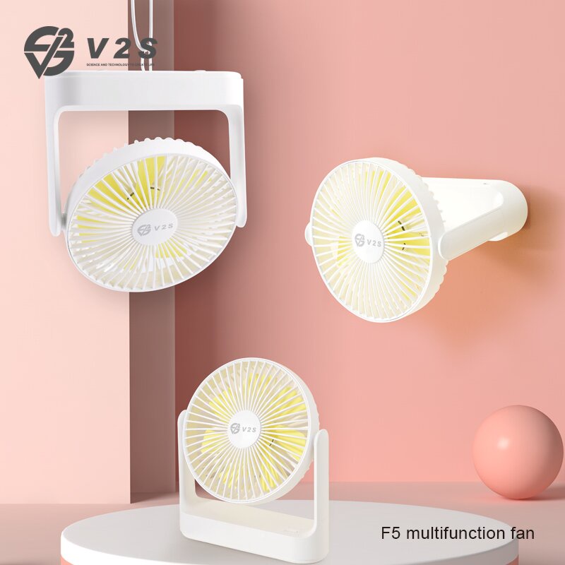 V2S F5 3 in 1 Desk Fan Wall & Ceiling Fan Multifunctional Portable ...