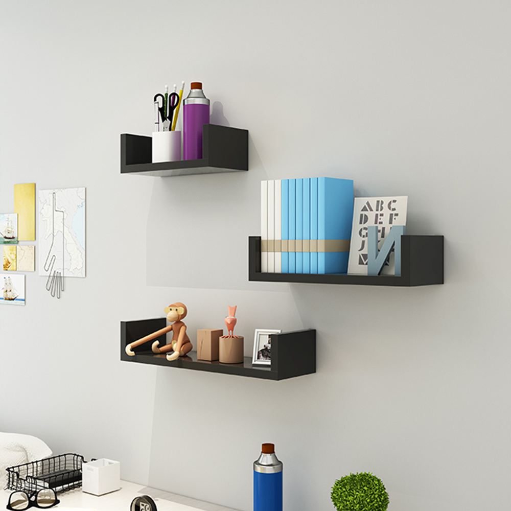 3PCS/set Floating Wall Shelf Storage Rack Wall Display Organizer ...