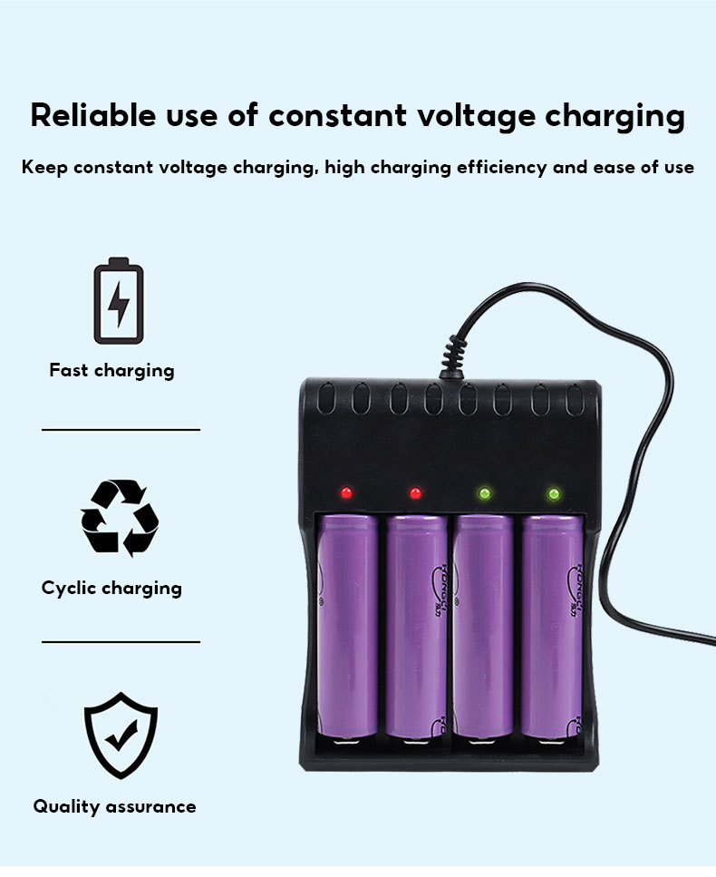 USB 18650 Battery Charger Li-ion Fast Battery Charging Portable ...