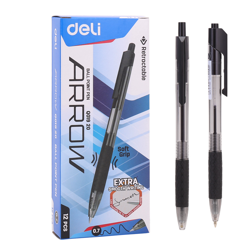 Deli Ballpen 0.7mm Black/Blue Writing Pen Ballpoint Pen Stationery ...