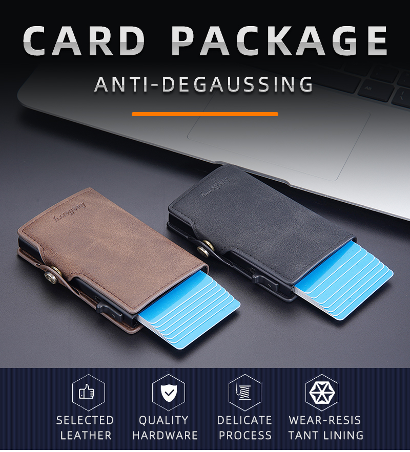 Baellerry RFID Card Wallet Aluminum Material Money Clip Wallet For Men ...