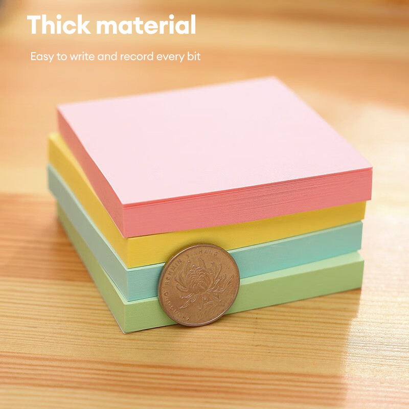 Deli 100Sheets Sticker Notes Notepads Memo Pad School Office Supplies ...