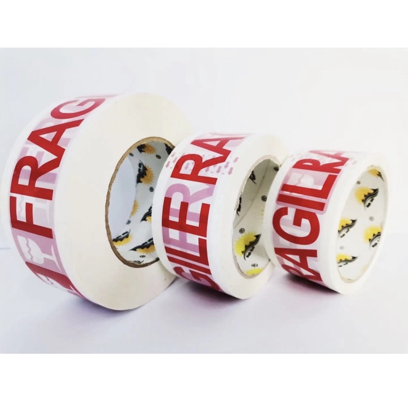 (COD) Fragile Stickers Tapes Warning Packing Label Packaging Tape Clear ...