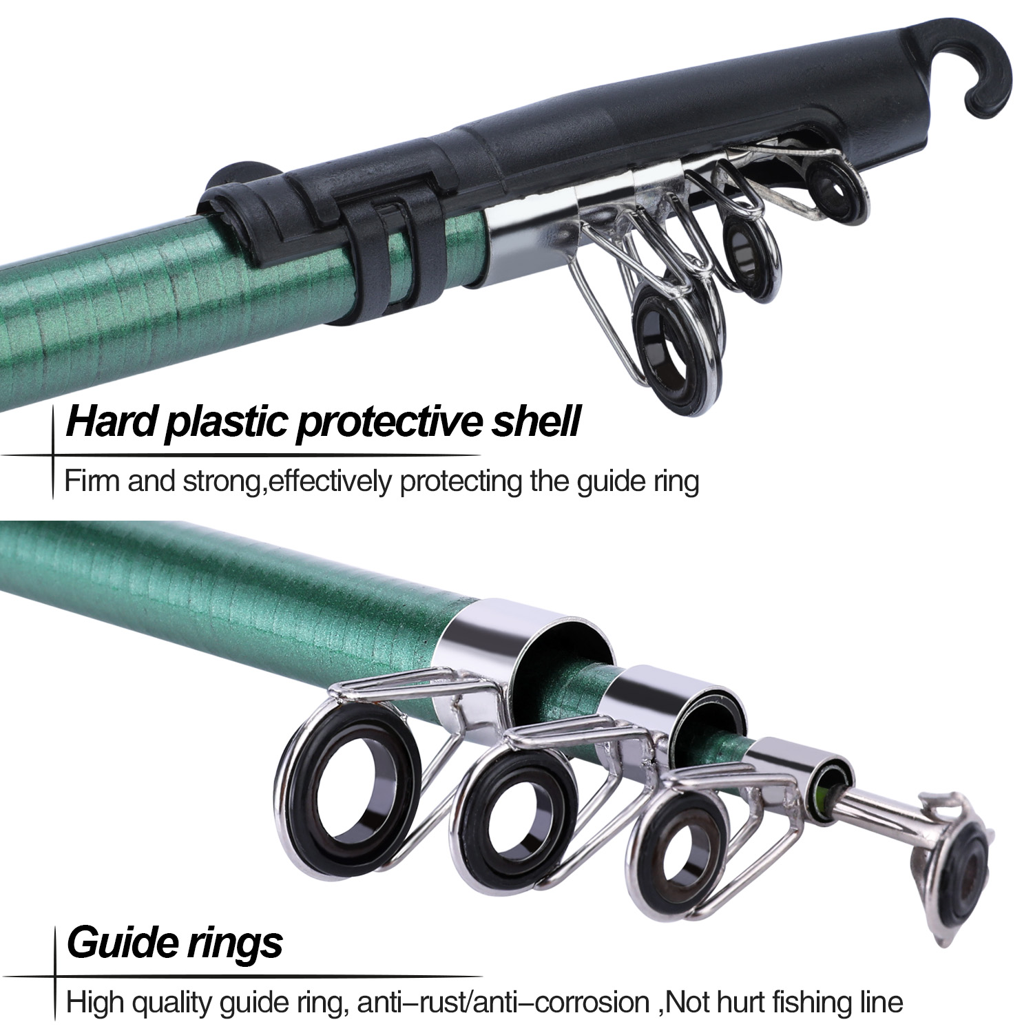 Sougayilang 1.8m 6 Sections Spinning Fishing Rod 5.5:1 3bb All Set For ...