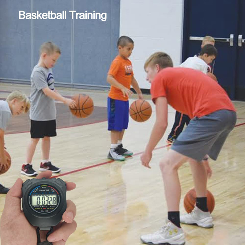 Stopwatch Chronograph Timer Counter Waterproof Digital LCD With Battery ...