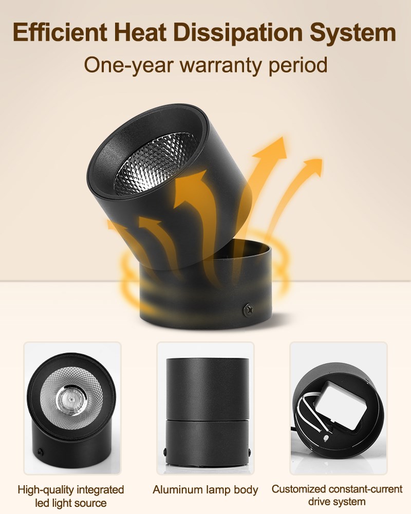 LED Foldable Downlight Pin Light 3 Colors Surface Mounted Downlight ...