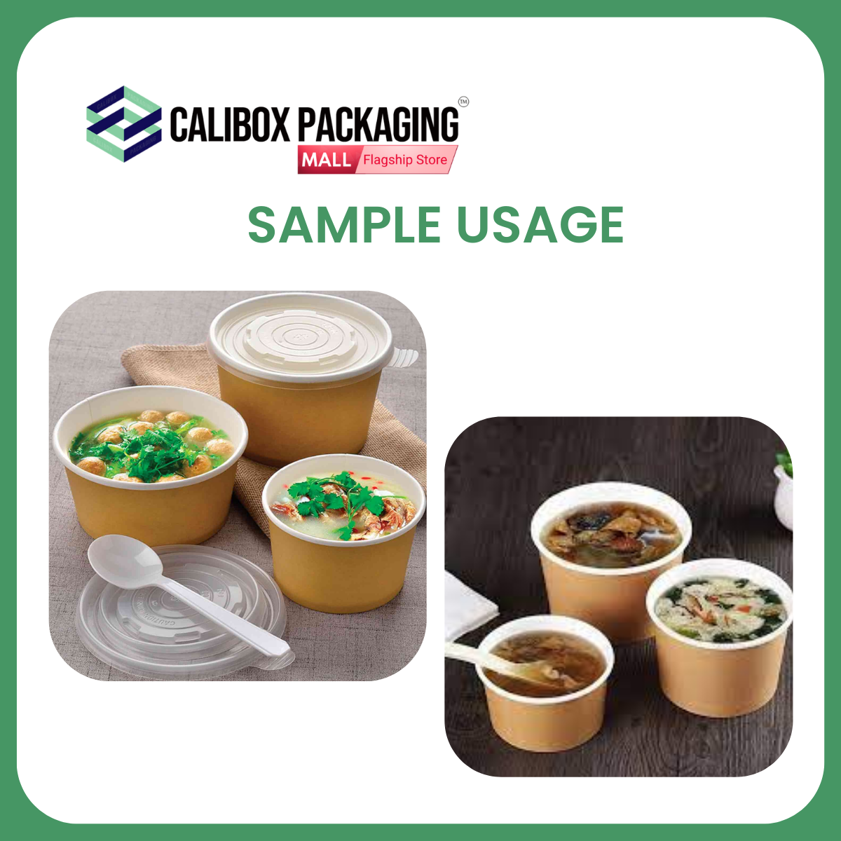 Calibox Packaging Disposable Kraft Paper Bowl, Soup Bowl, Rice Bowl ...