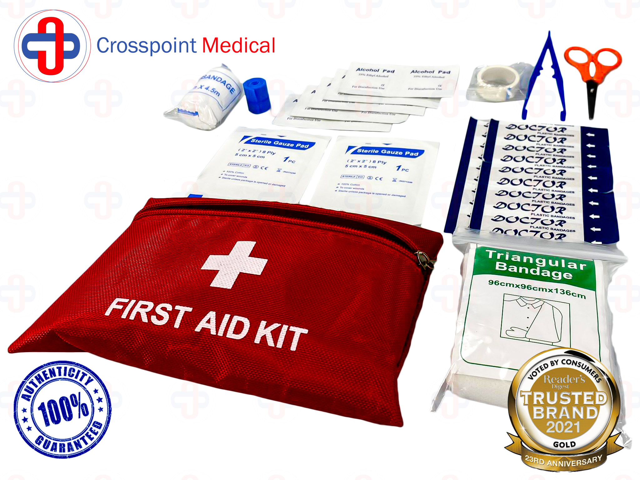 Crosspoint FIRST AID Travel home medical bag portable medicine bag storage bag | Shopee Philippines