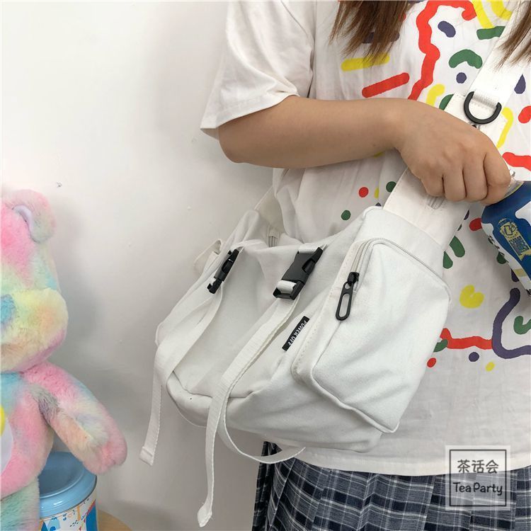 JH Japanese Harajuku Canvas Sling Bag Sports Hip-hop Bags For Women Men ...