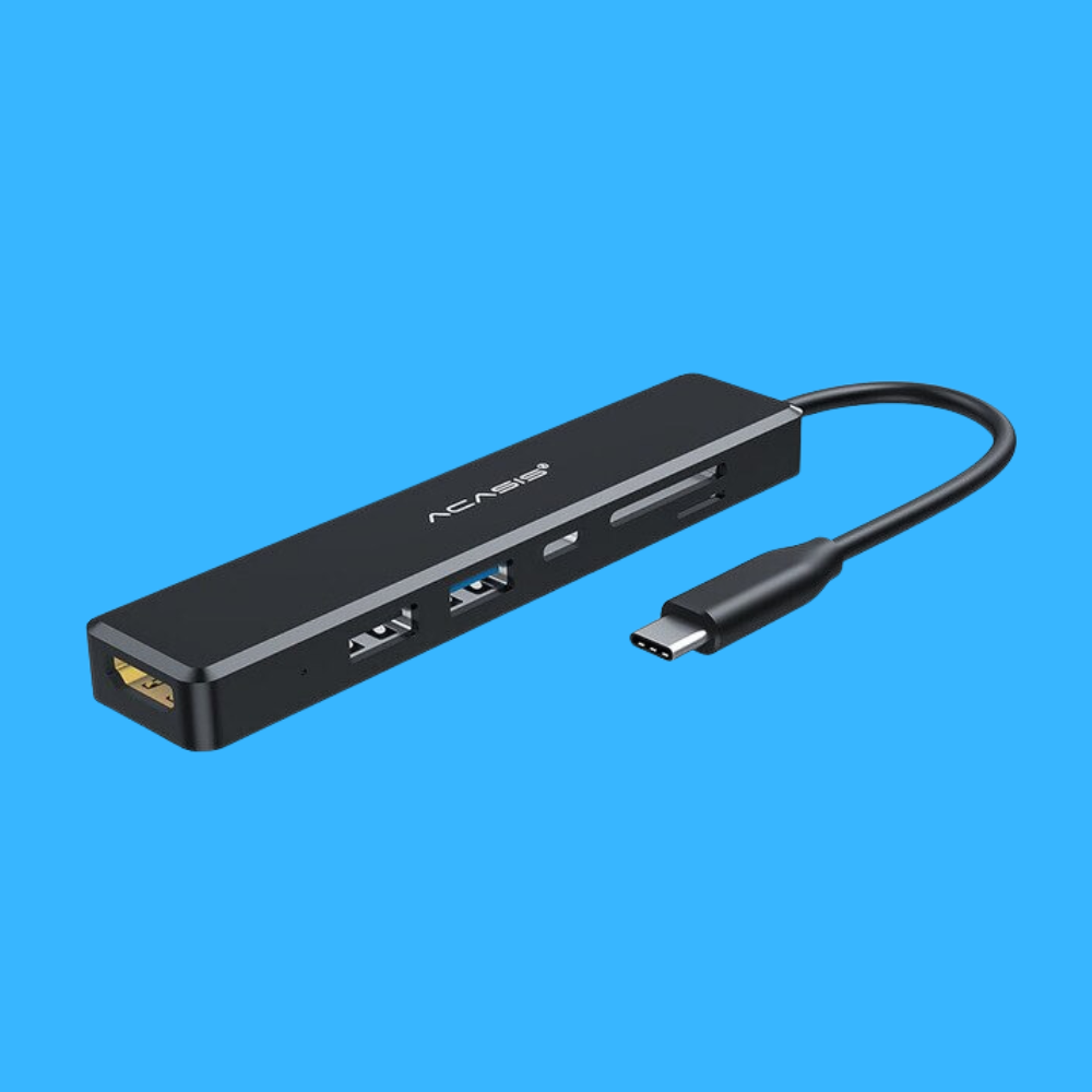 ACASIS 5-in-1 USB 3.0 to Type C Hub w/ TF SD Card Reader, 4K HDMI 60W ...