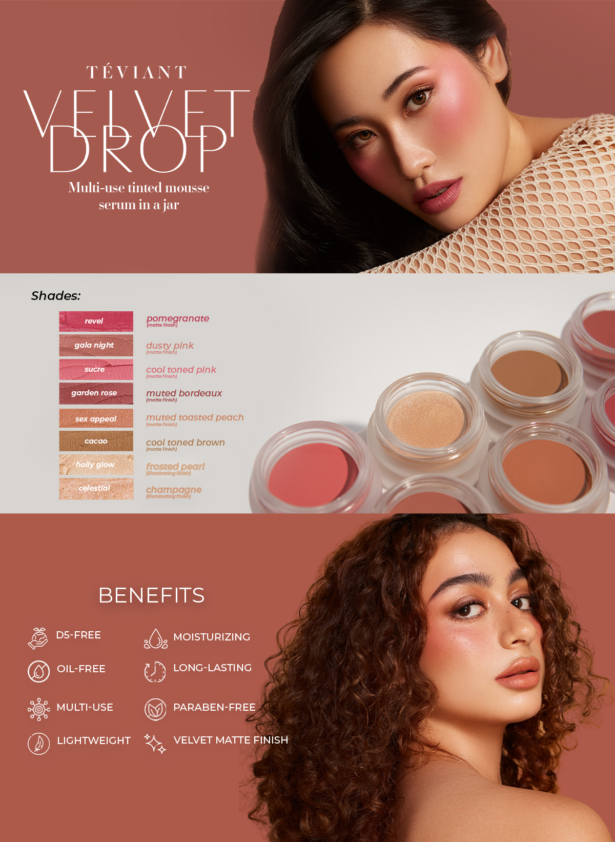 Teviant | Velvet Drop | Multi-use Tinted Mousse Serum | 6g | Shopee ...