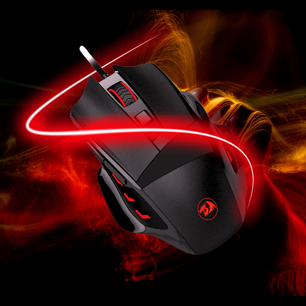Redragon M609 Phaser Optical USB Wired Gaming Mouse w/ Up to 3200 DPI ...