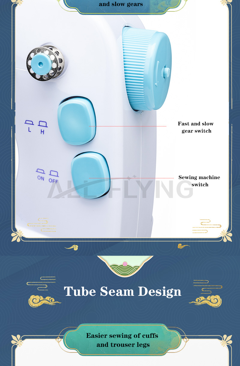 【ALL FLYING】Sewing Machine 309 Portable Mini Electric Home Portable ...