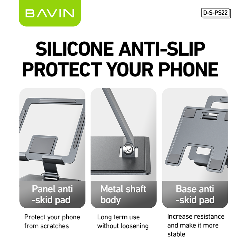 BAVIN PS22 Carbon Steel Metal Bracket Silicone Anti Slip And Portable ...