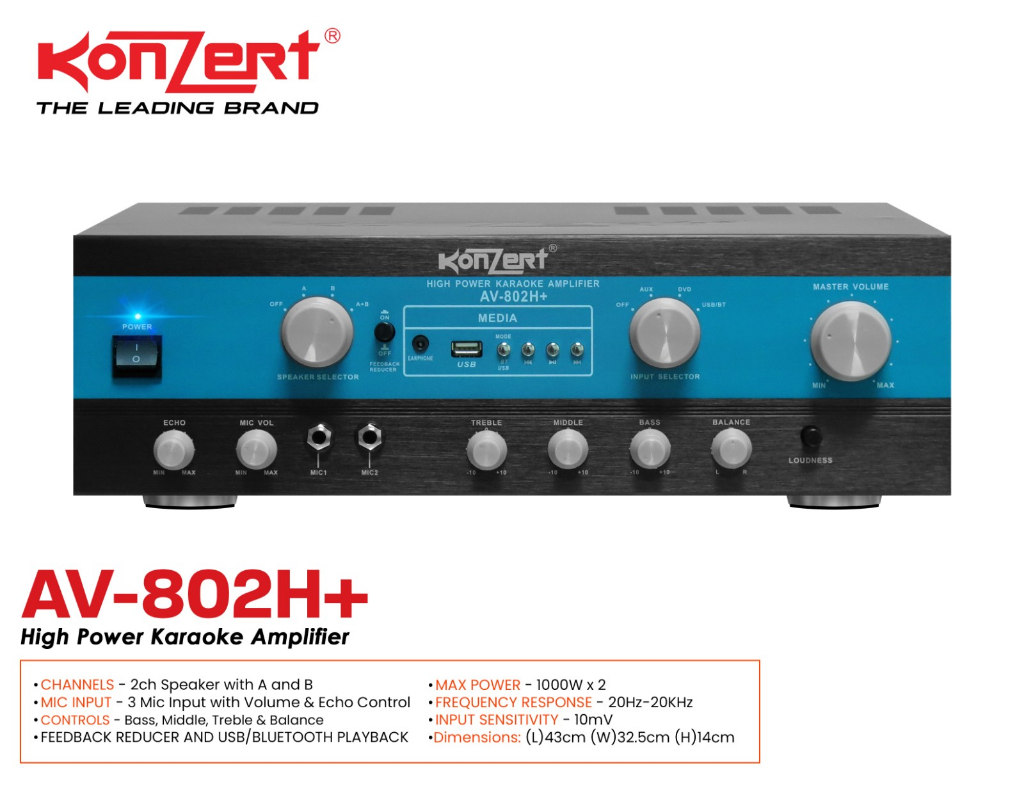 Konzert AV-802H+ Amplifier | Shopee Philippines