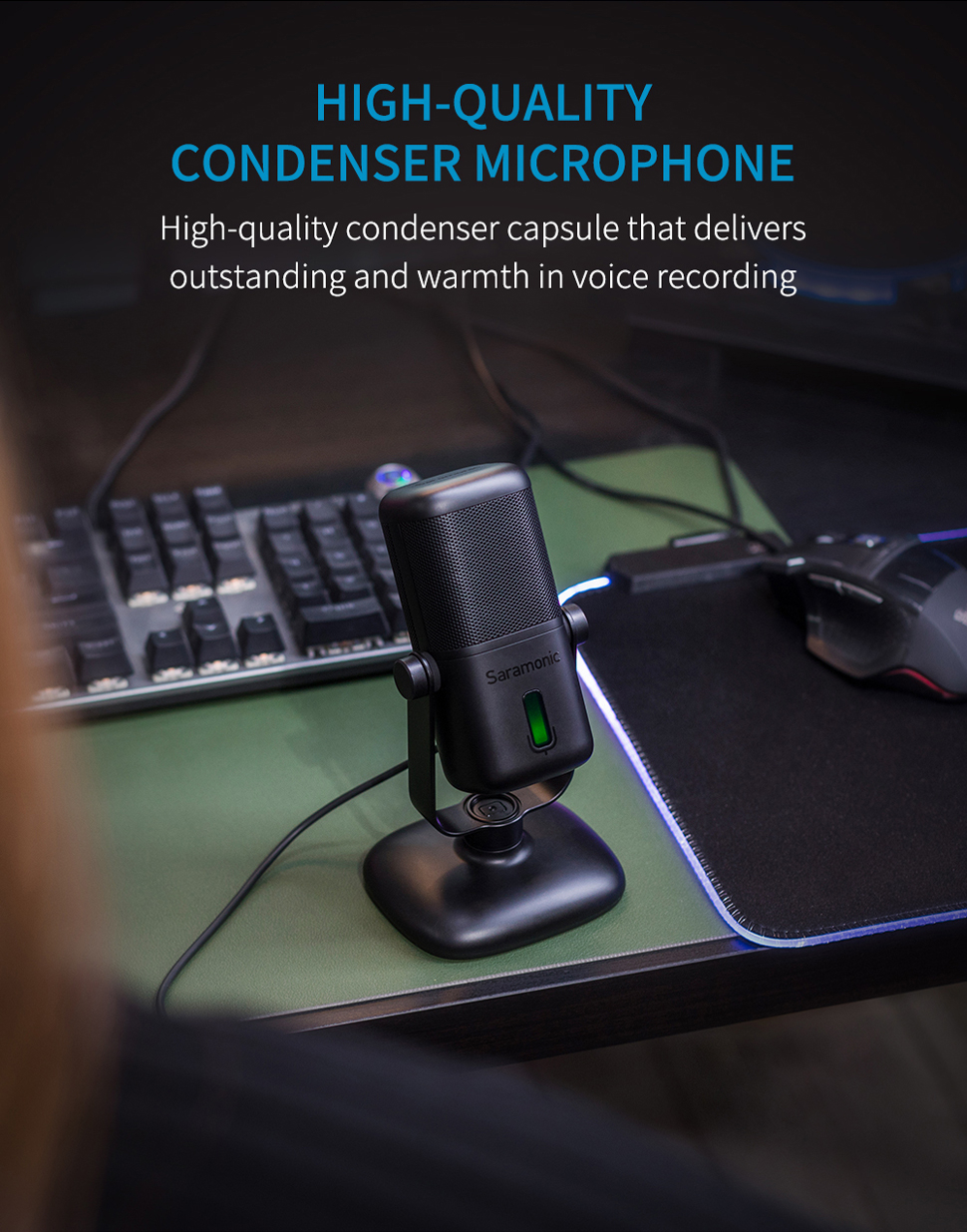 Saramonic SR-MV2000 Large Diaphragm Studio USB Microphone for PC ...