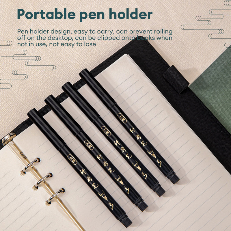 Deli Black Ink Pen Middle/Block Letters Writing Painting Pen School ...