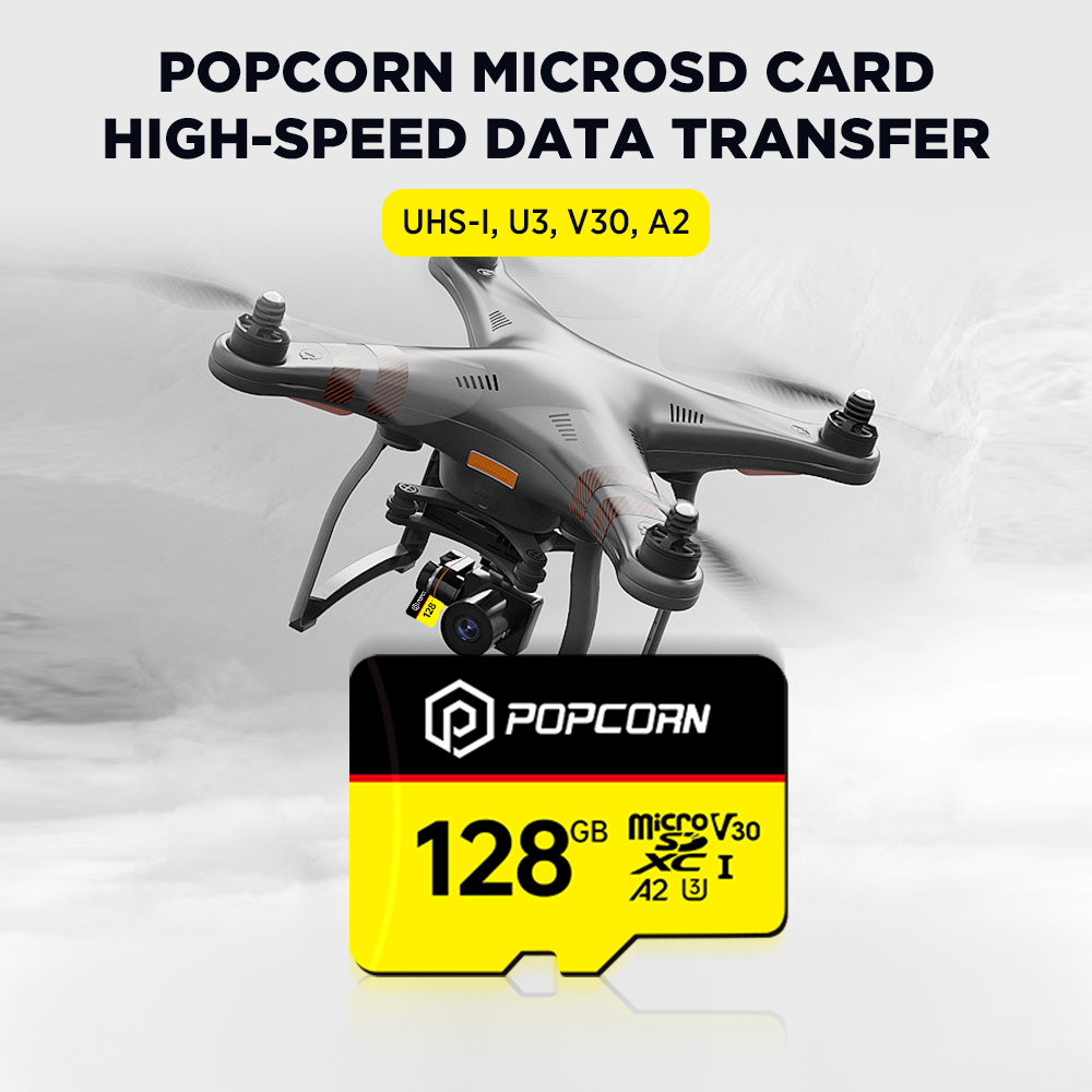 Popcorn Ultra MicroSD XC UHS-I Memory Card with Adapter IPX7 Waterproof ...