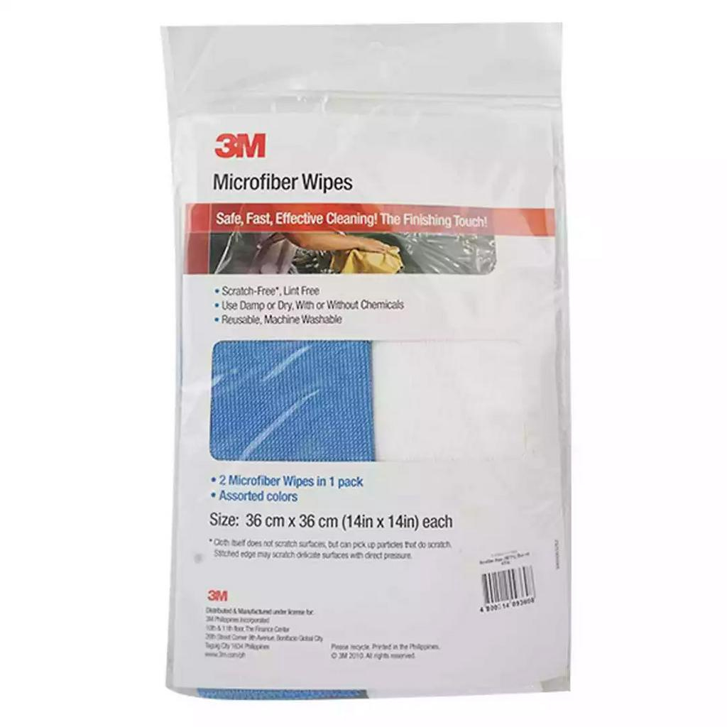3M Microfiber Cloth Wipes (2pcs/pk) Blue & White Set of 2 Pack | Shopee ...
