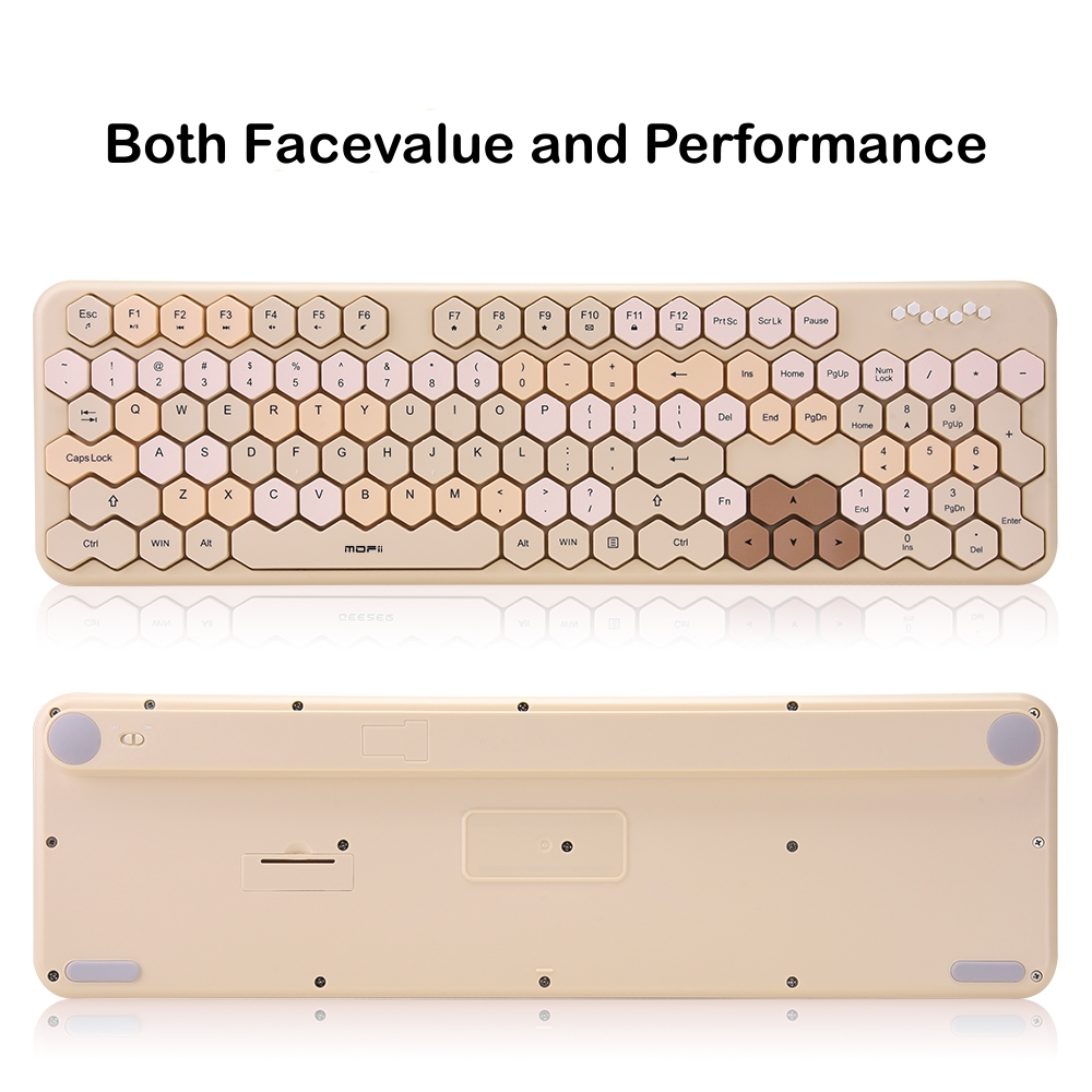 MOFii Honey S Cute Fashion Wireless Office Rhombus Keyboard and Mouse ...