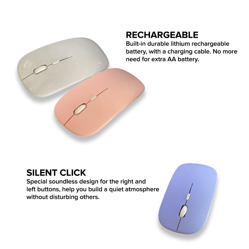 EasyPC| Keytech Black/ White/ Pink/ Violet/ Blue wireless mouse| USB ...