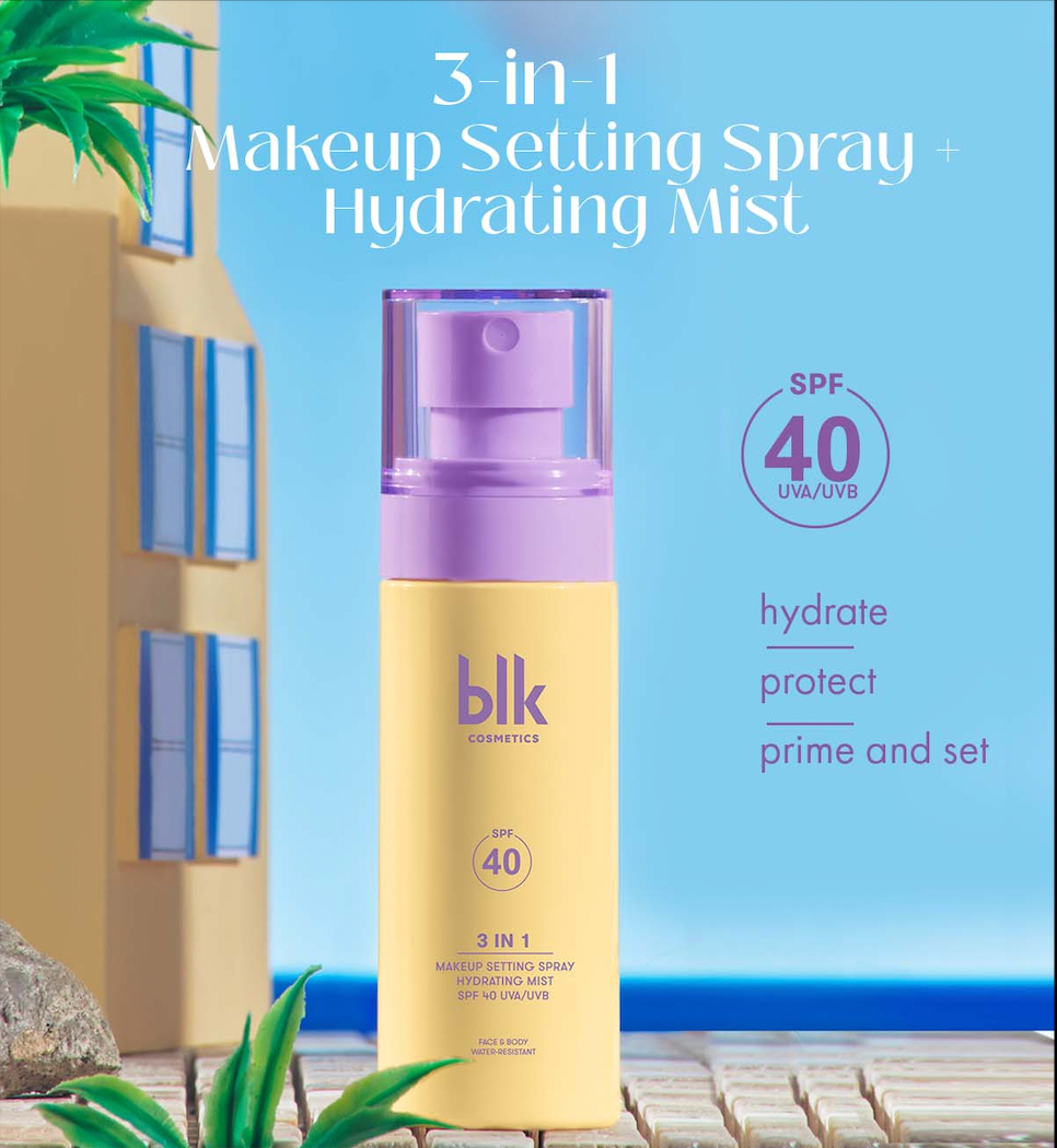 blk cosmetics fresh 3in1 makeup setting spray & hydrating mist SPF 40 ...