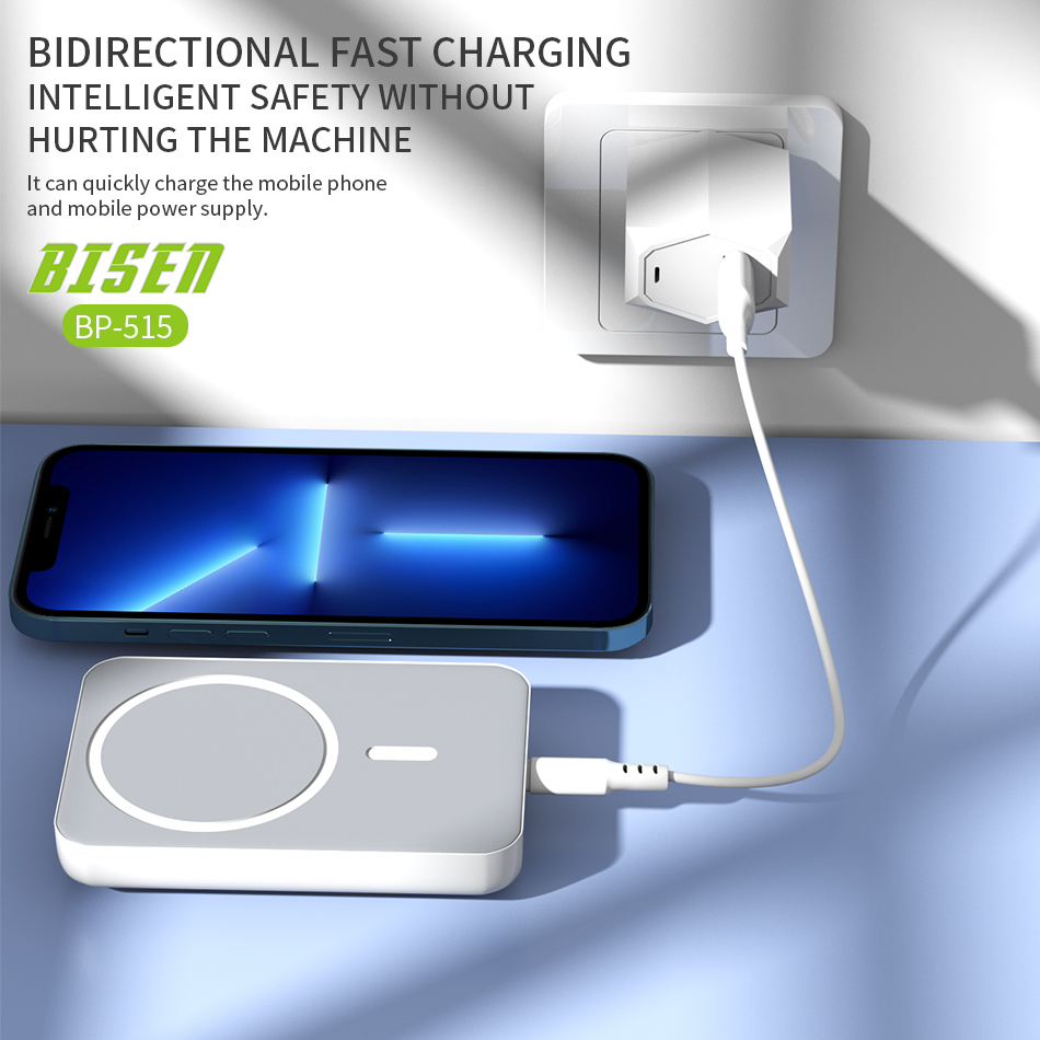 Bisen BP-515 Mini Magnetic Wireless Fast Charging Power Bank For Smart ...