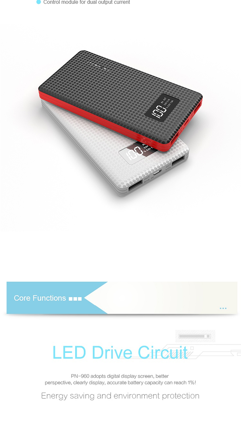 Pineng PN-960 6000mAh Lithium Polymer w/ Intelligent Identification ...