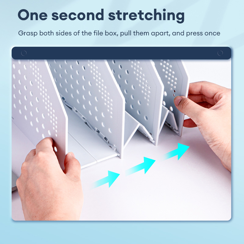 Deli Foldable Bookshelf Desktop Storage File Shelf Magazine Organizer ...