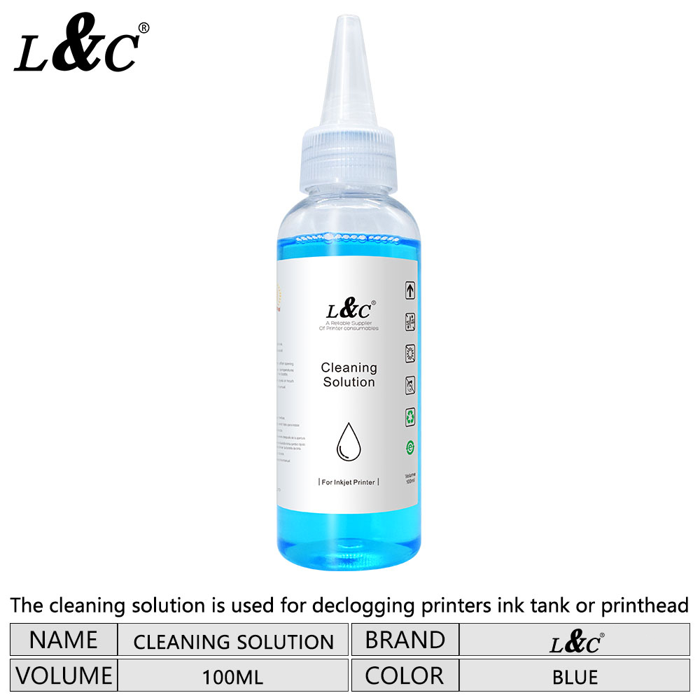 L&C Cleaning Solution For Inkjet Printer & Syringe With Hose Bundle ...