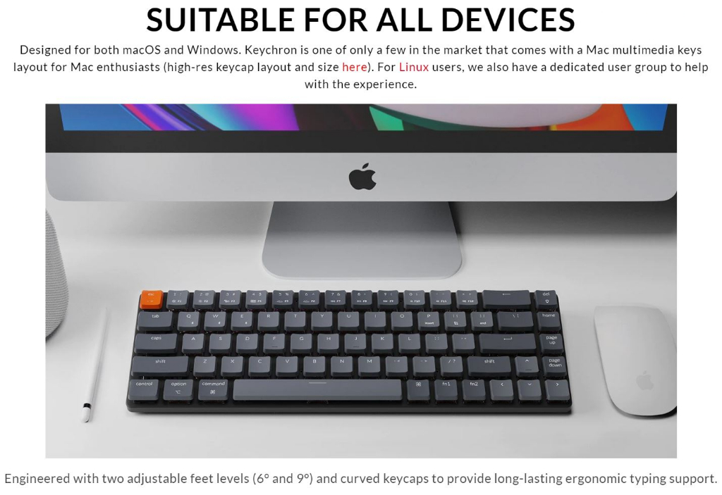 Keychron K7 68 Keys Ultra Slim BT Wireless / Wired Low Profile ...