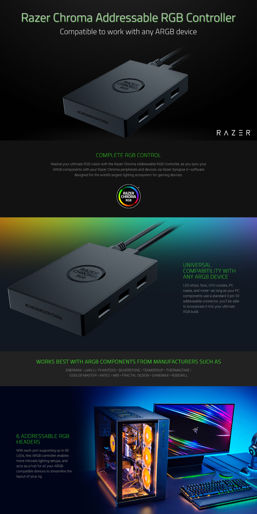 Razer Chroma Addressable RGB Controller | Shopee Philippines