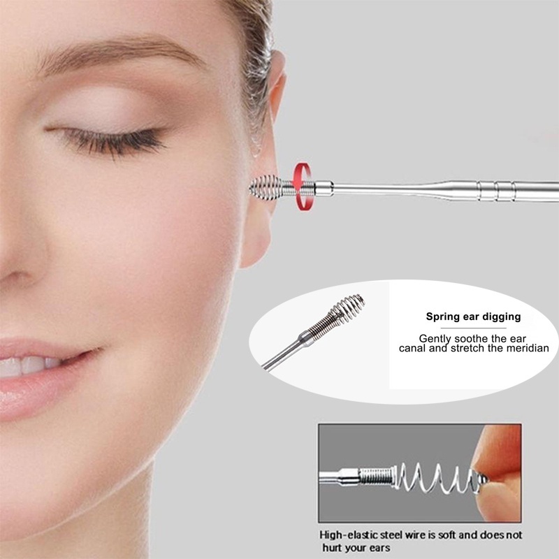 6 in 1 Portable Ear Cleaner Set, Earpick Ear Wax Remover Ear Curette ...