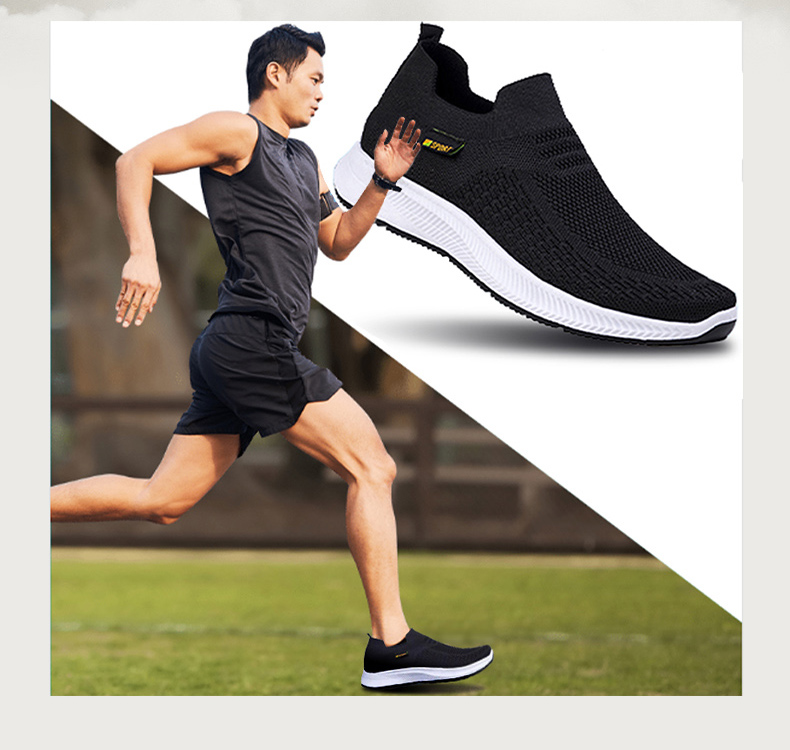 HANKINS Men's Running Shoes Fashion Rubber Soft Sole Sports Shoes ...