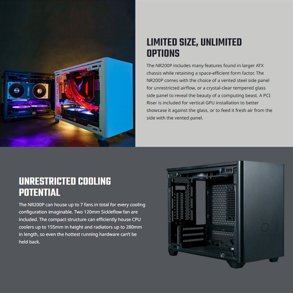 EasyPC| Coolermaster Master NR200P Mini ITX Tempered Glass Gaming PC ...