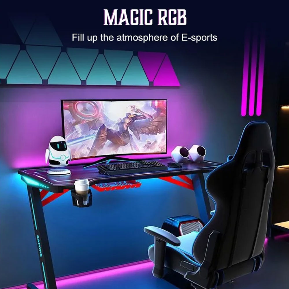 EasyPC | InPlay Race T2 Black and White Gaming Computer Table | Shopee ...