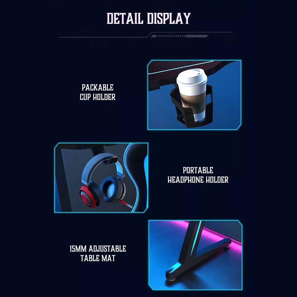 EasyPC | InPlay Race T2 Black and White Gaming Computer Table | Shopee ...