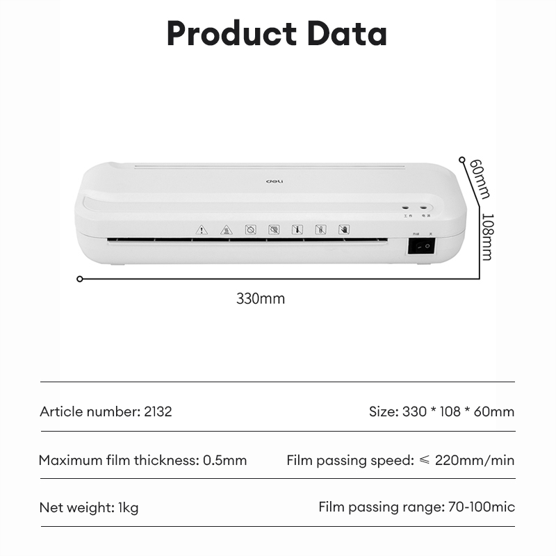 Deli Laminator Hot Laminating Machine Document Photo Paper Cards Painting Laminator Machine ...