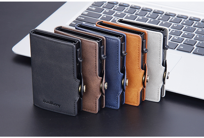 Baellerry RFID Card Wallet Aluminum Material Money Clip Wallet For Men ...