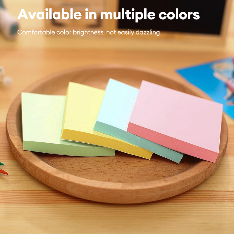 Deli 100Sheets Sticker Notes Notepads Memo Pad School Office Supplies ...