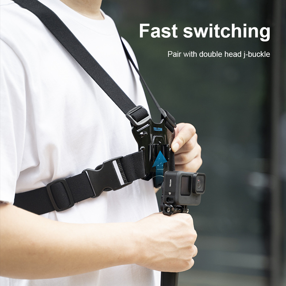 TELESIN Chest Strap Belt Harness for Action Cameras GoPro Hero, DJI ...