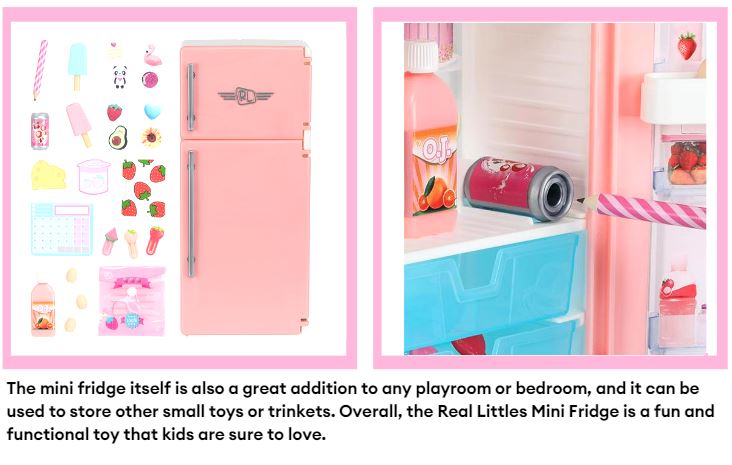Real Littles S7 Desktop Caddies Mini Fridge with 20+ Pieces Real ...