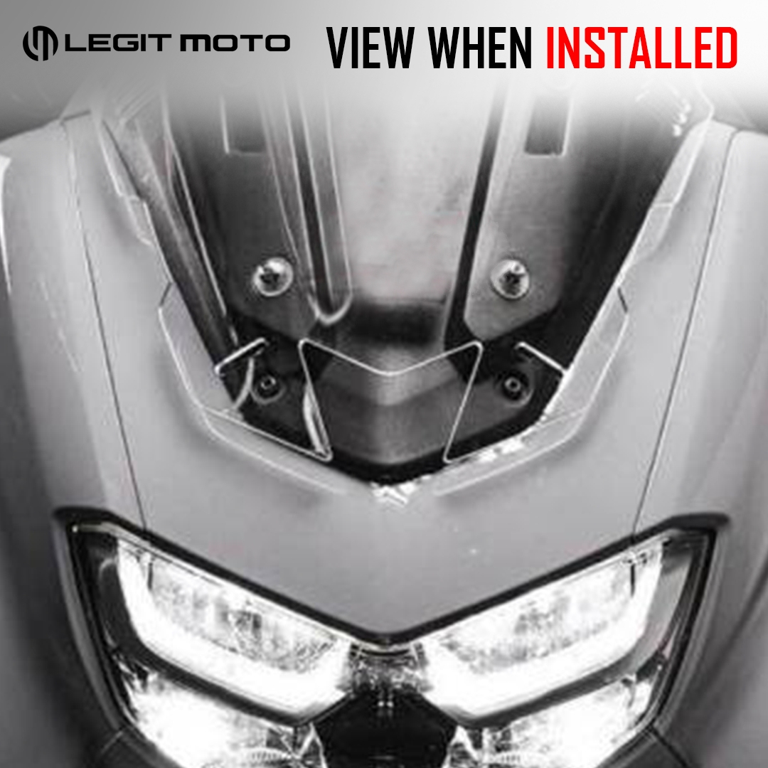 LEGITMOTO YAMAHA NMAX V2 BIG U FRONT COVER MATTE GRAY FOR NMAX V2 ...