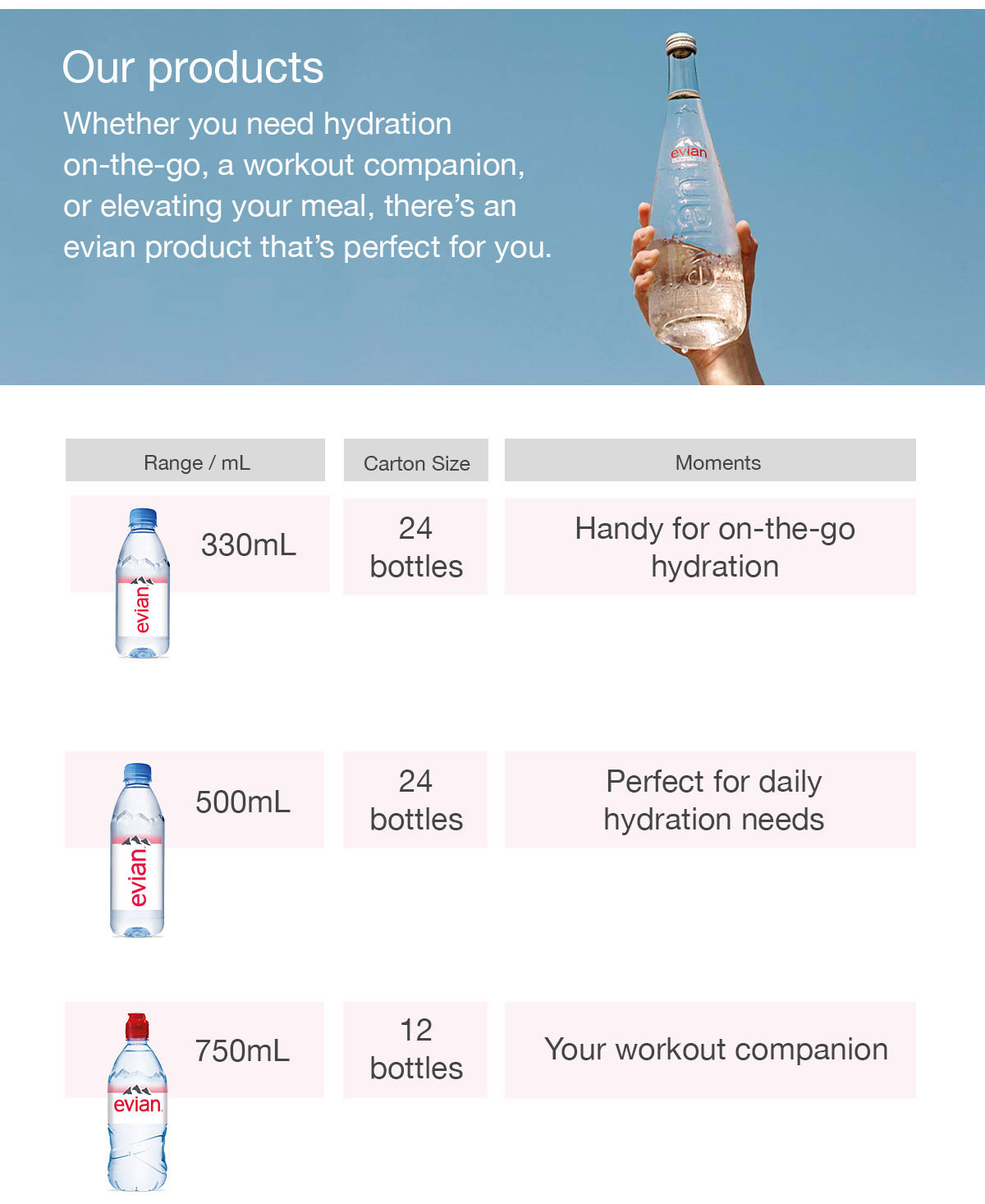 EVIAN Natural Mineral Water 330ml | Shopee Philippines