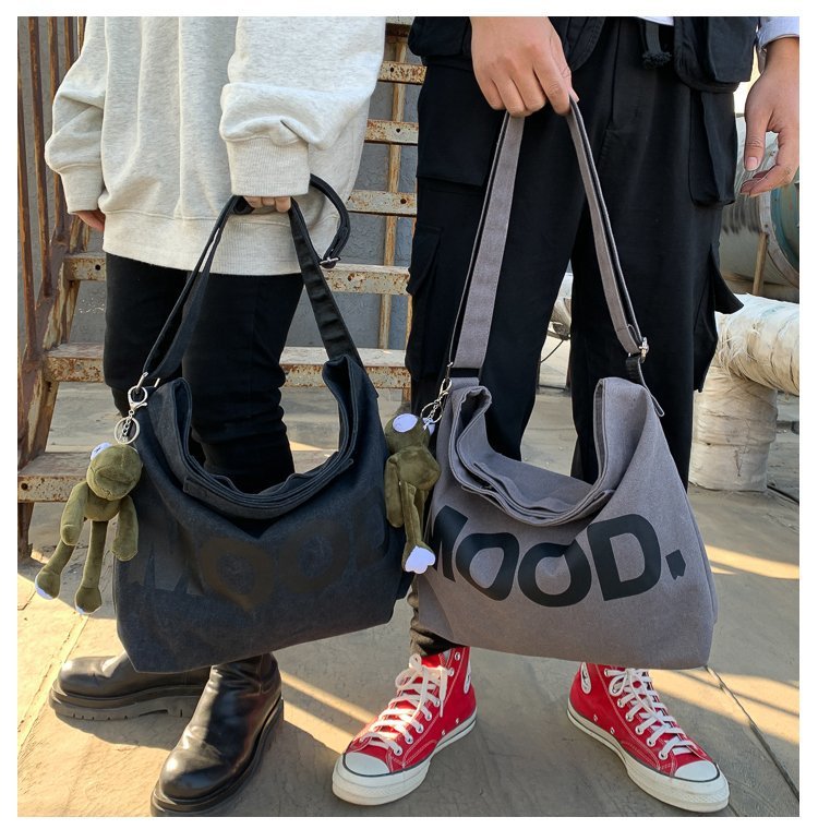 Yvon Korean Fashion Couple Canvas Shoulder Sing bag for man woman ...