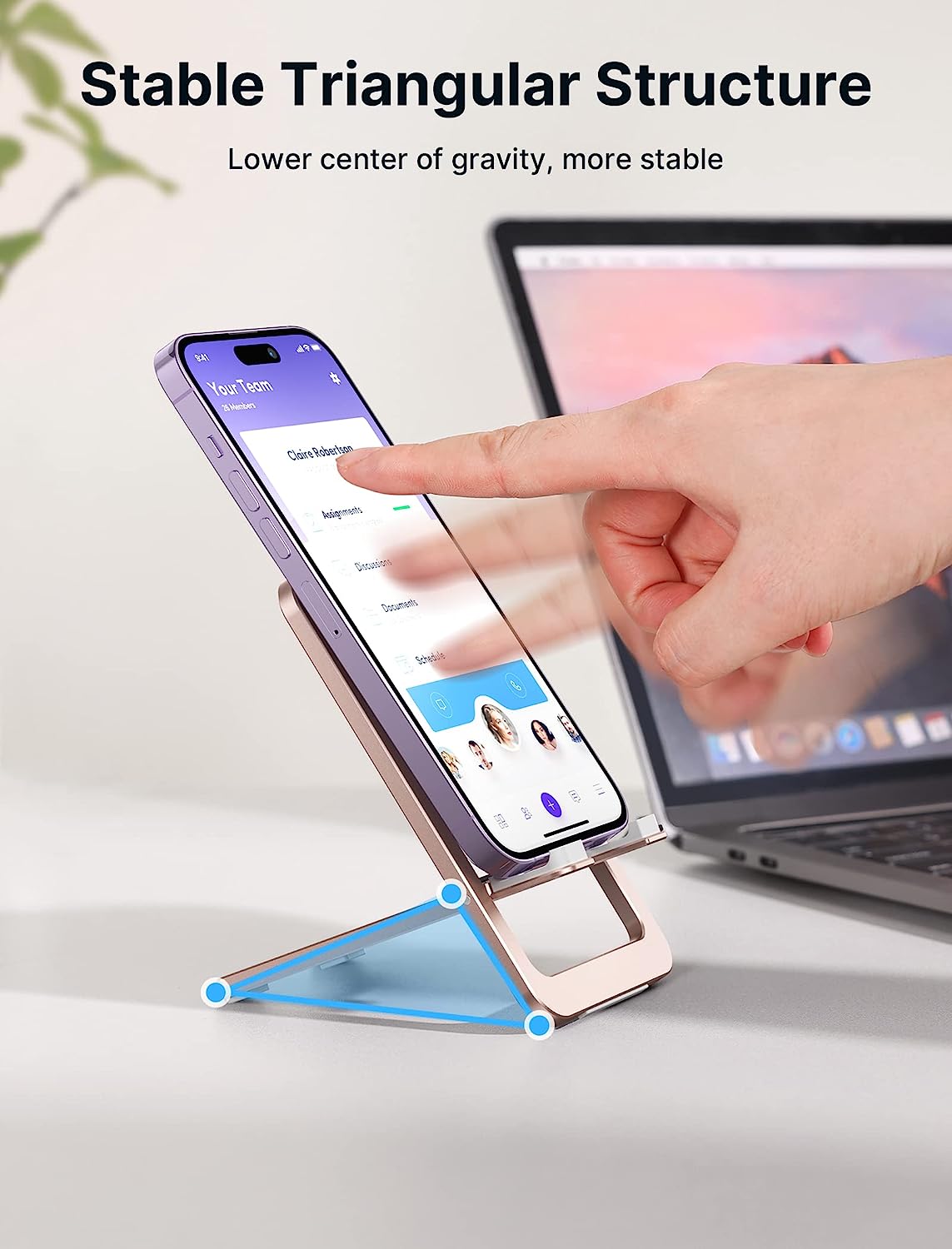 Original JSAUX Slim Foldable Aluminum Phone Stand Adjustable Phone ...