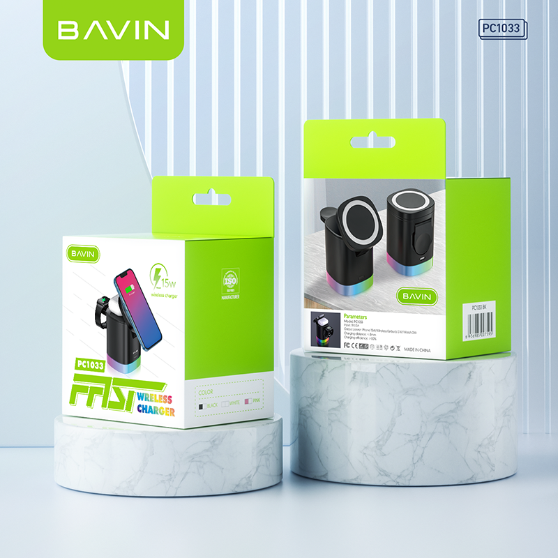 【Christmas Gift】BAVIN PC1033 3in1 Magnetic Wireless Charger Fast ...