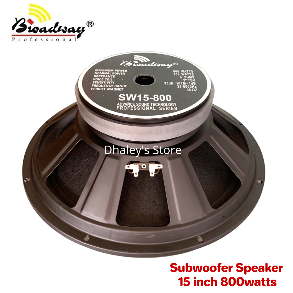 Broadway SW15-800 15" Subwoofer Speaker 800watts 15 inch 800watts ...