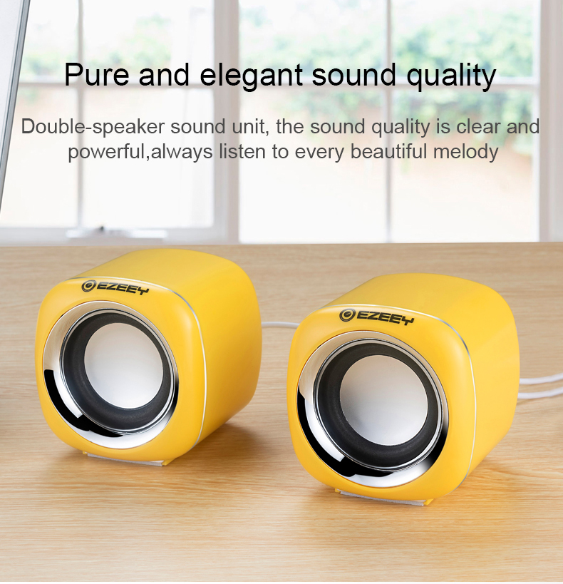 EZEEY A1 Mini Computer Speaker Stereo USB Wired Powered for PC/Laptops ...