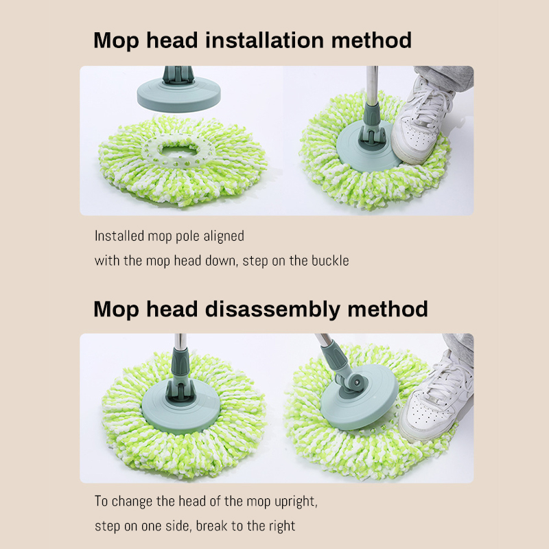 CHIT Multi Mop With Squeezer 360° Rotary Cleaning Compact And Hand-Free ...